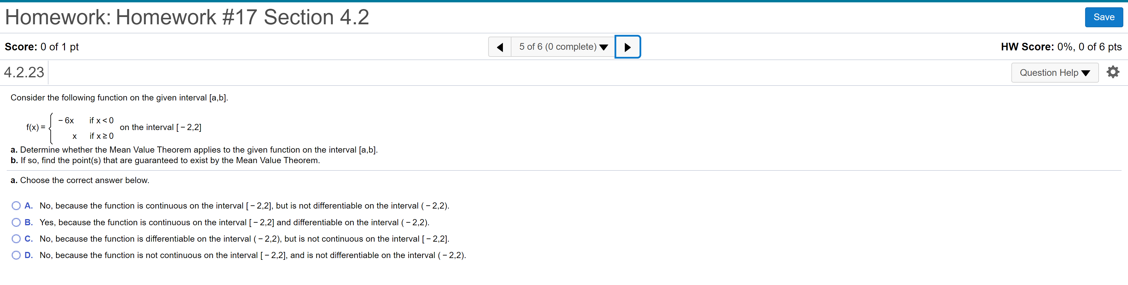 Solved Homework Homework 17 Section 4 2 Save Score 0 Of 1