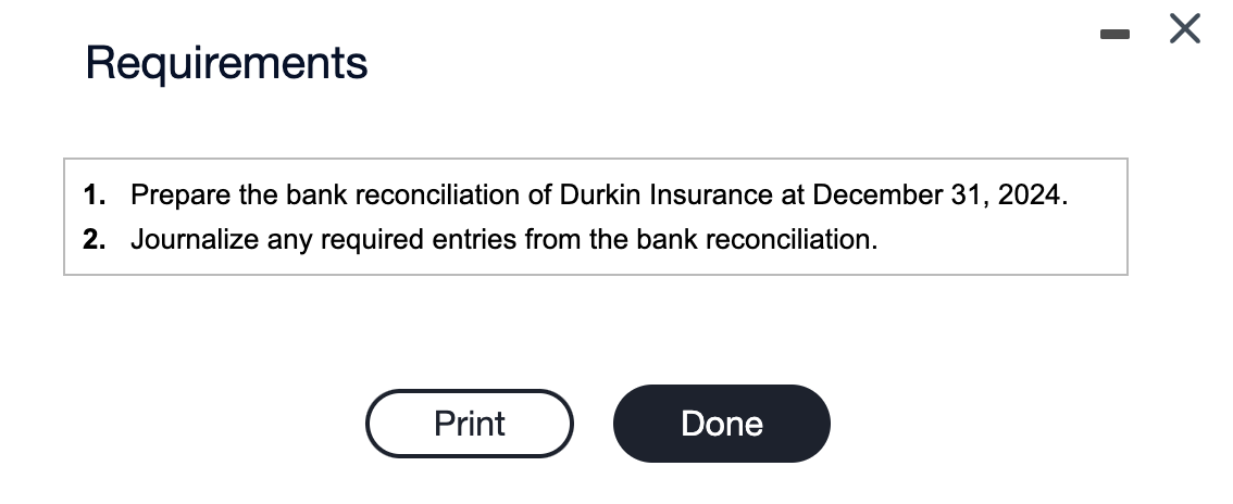 Solved The December cash records of Durkin Insurance follow: | Chegg.com