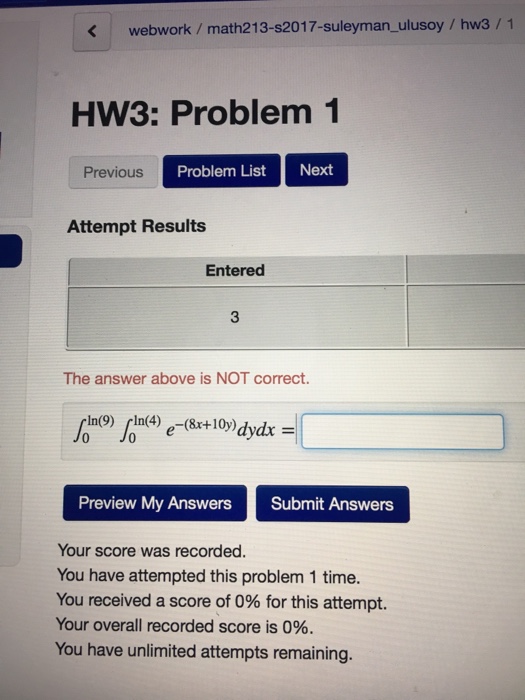 Solved Your score was recorded. You have attempted this | Chegg.com