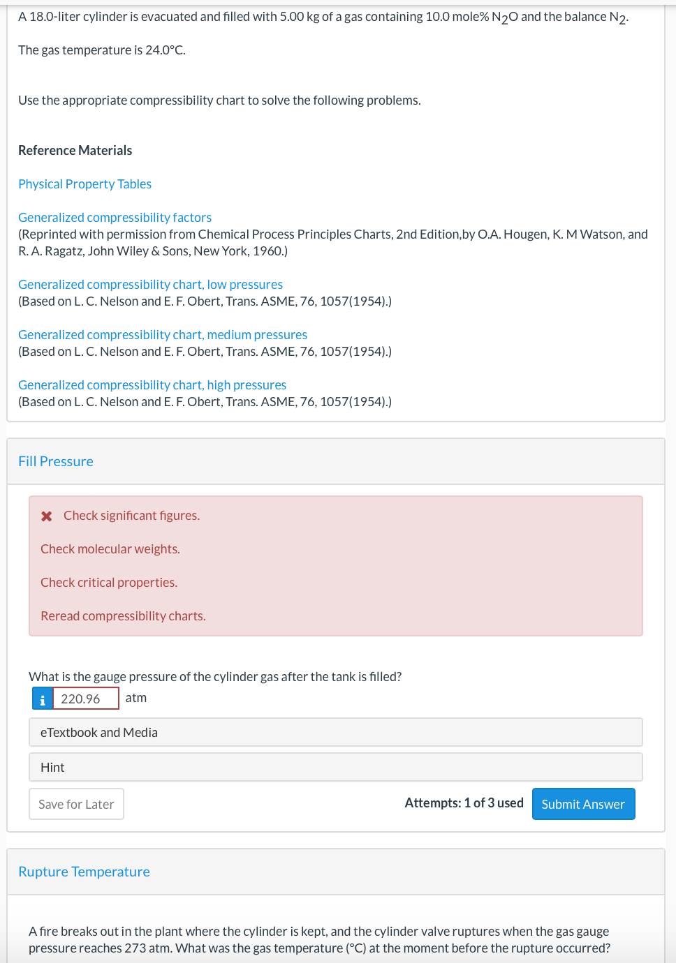 Use the generalized compressibility chart to estimate | Chegg.com