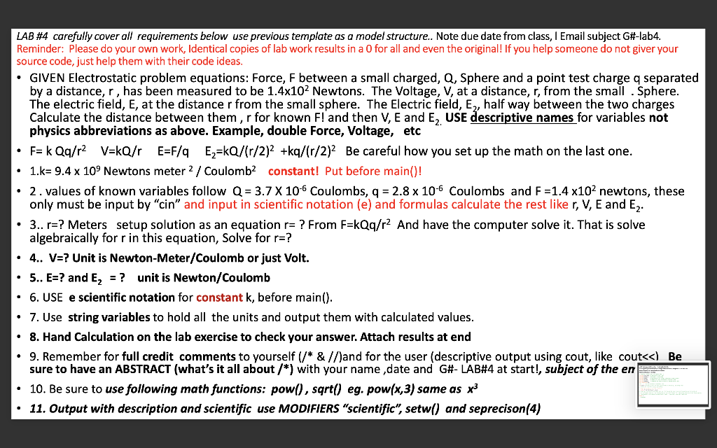 Solved LAB 4: Note due date from class Email subject G#-lab4 | Chegg.com