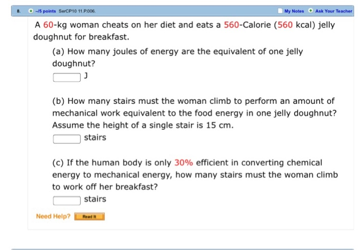 Solved 8 5 Points Sercp10 11 P 006 My Notes Ask Your