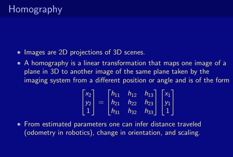 1. Refer to the homography slides from the final | Chegg.com