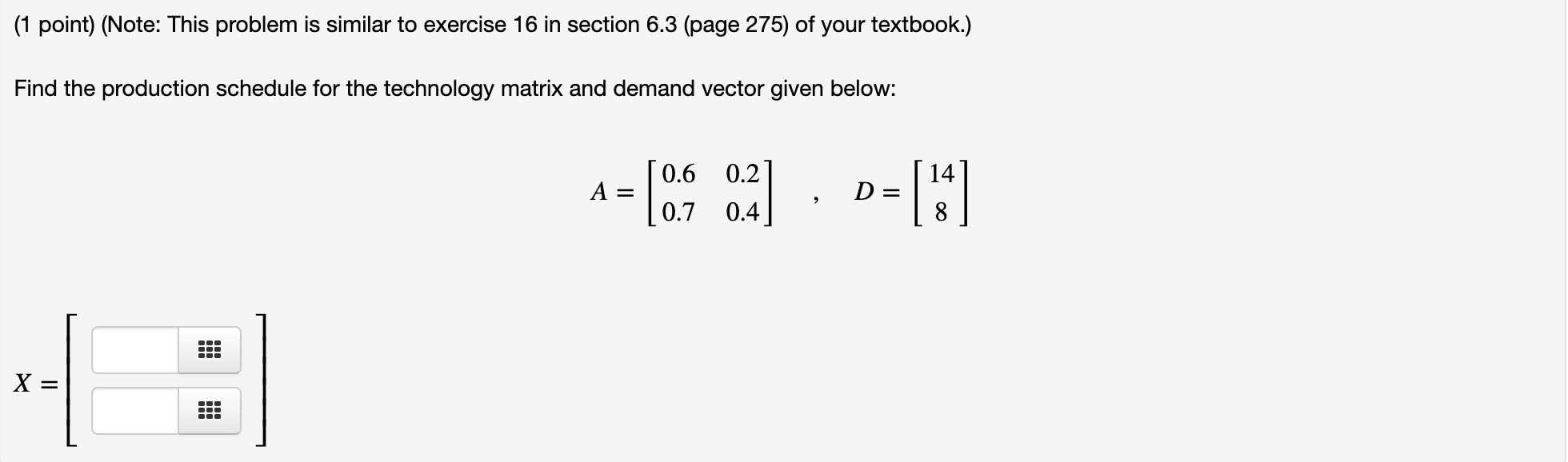 Solved (1 point) (Note: This problem is similar to exercise | Chegg.com