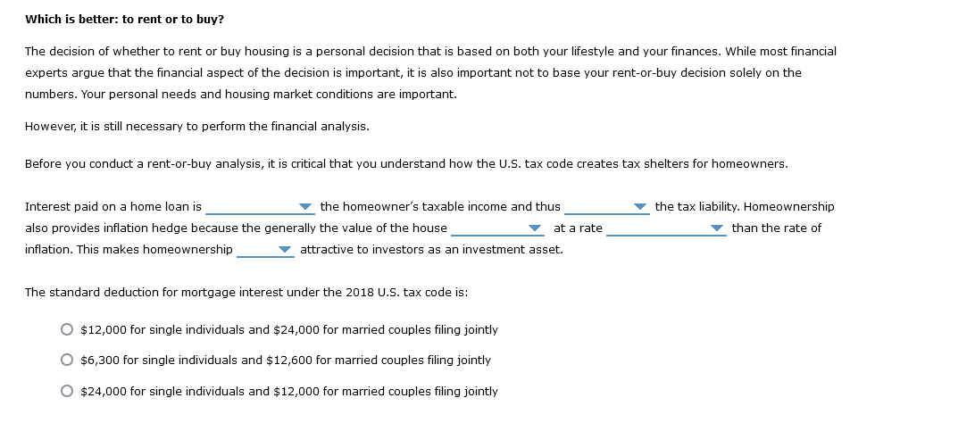 Solved Which is better: to rent or to buy? The decision of | Chegg.com