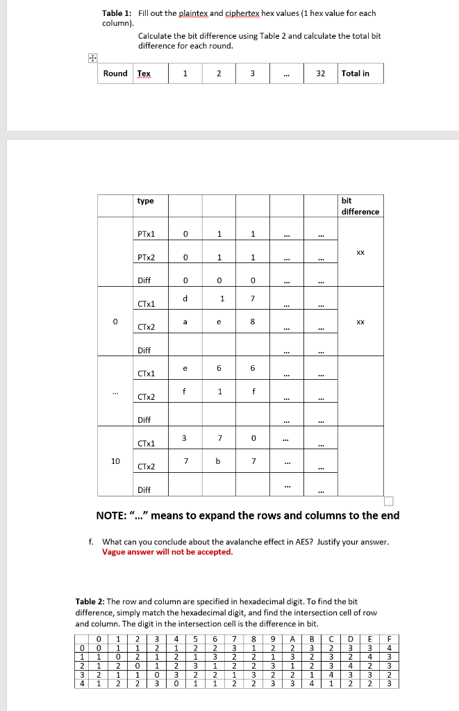 1. Using this AES Calculator, encrypt the plaintex | Chegg.com
