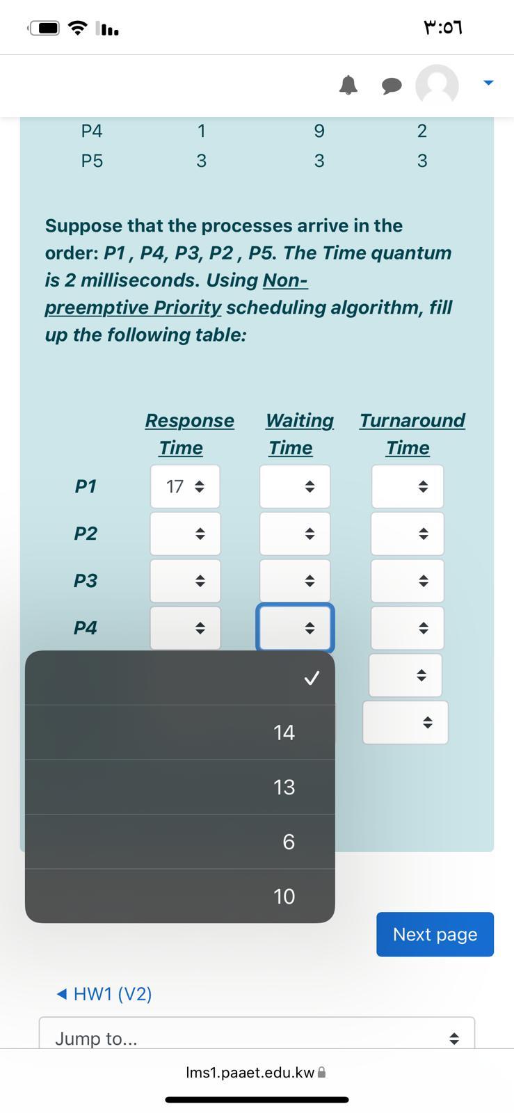 Consider the following set of processes, assumed to | Chegg.com