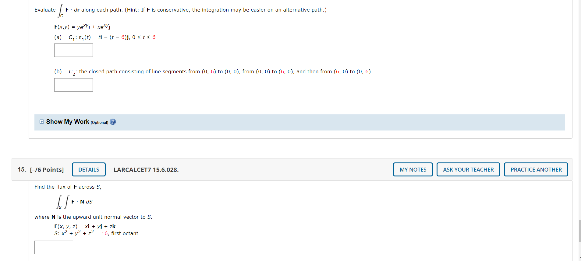 Solved Evaluate F. dr along each path. (Hint: If F is | Chegg.com