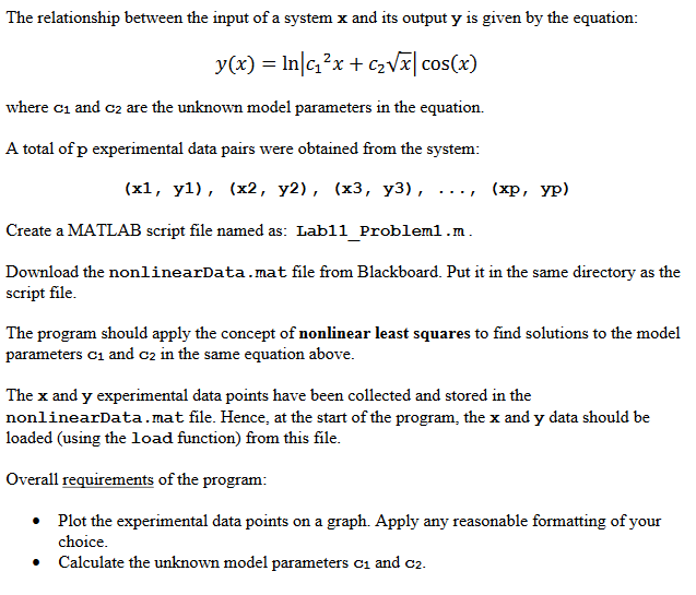 Solved The relationship between the input of a system x and | Chegg.com