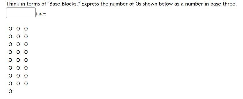 Solved Think in terms of "Base Blocks." Express the number | Chegg.com