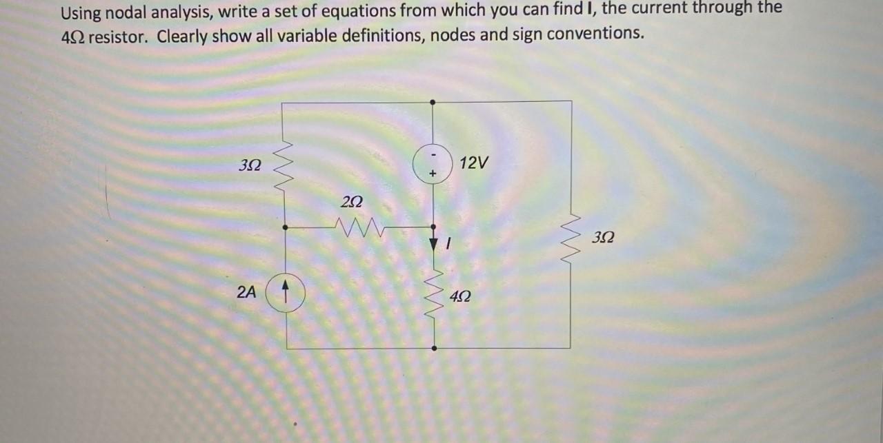 Solved Using nodal analysis, write a set of equations from | Chegg.com