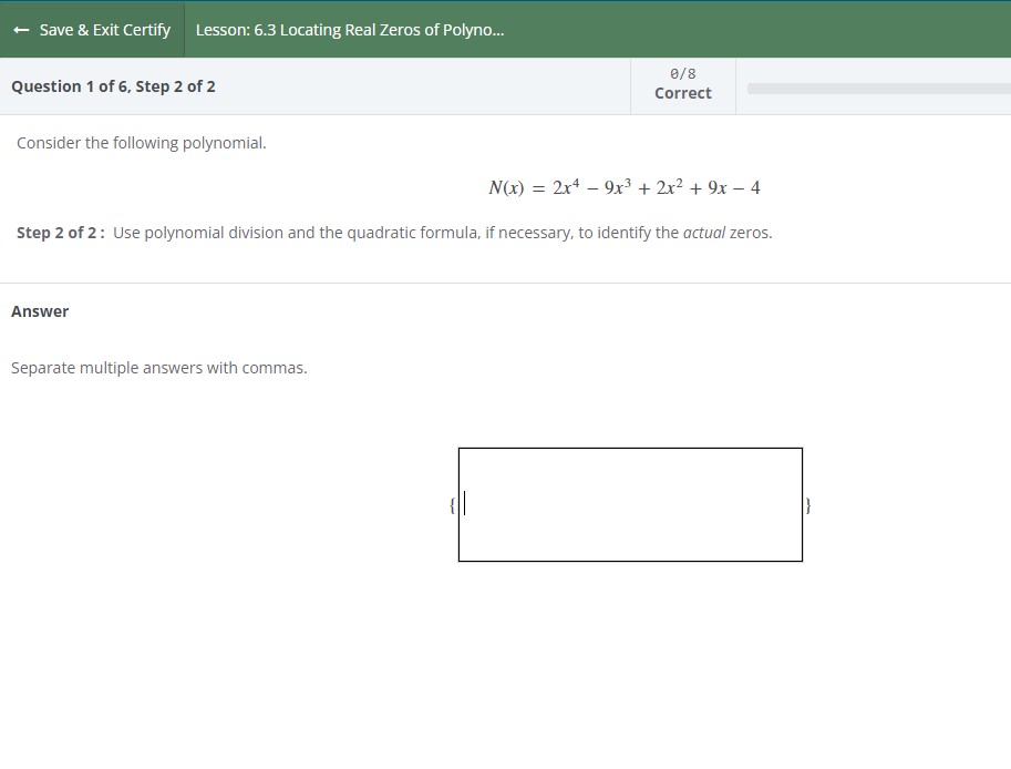 Solved Consider the following polynomial. | Chegg.com