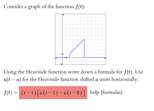 Solved Consider a graph of the function f(t) : Using the | Chegg.com