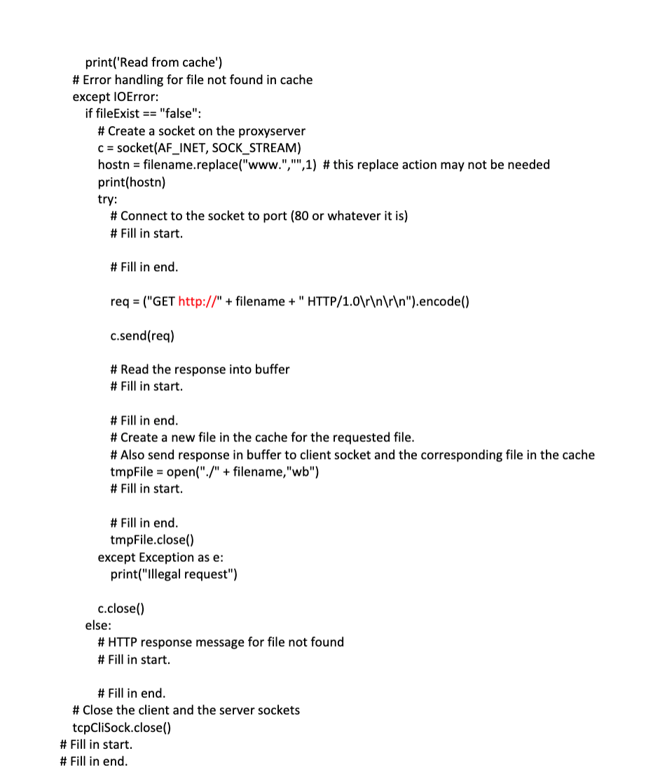 Solved Task1 Developing A Web Proxy Server In This 