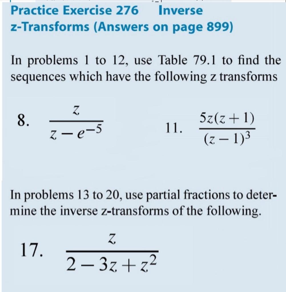 Solved Practice Exercise 277 Solving difference equations | Chegg.com