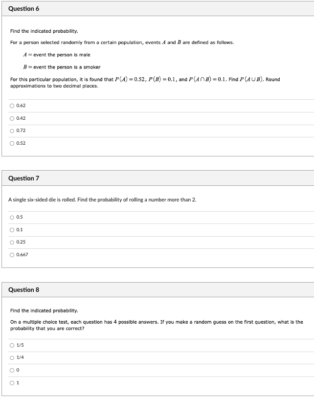 Solved Find the indicated probability. A survey resulted in | Chegg.com