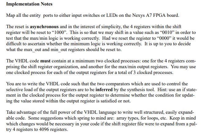 Solved Write HDL clocked processes to design the shift | Chegg.com
