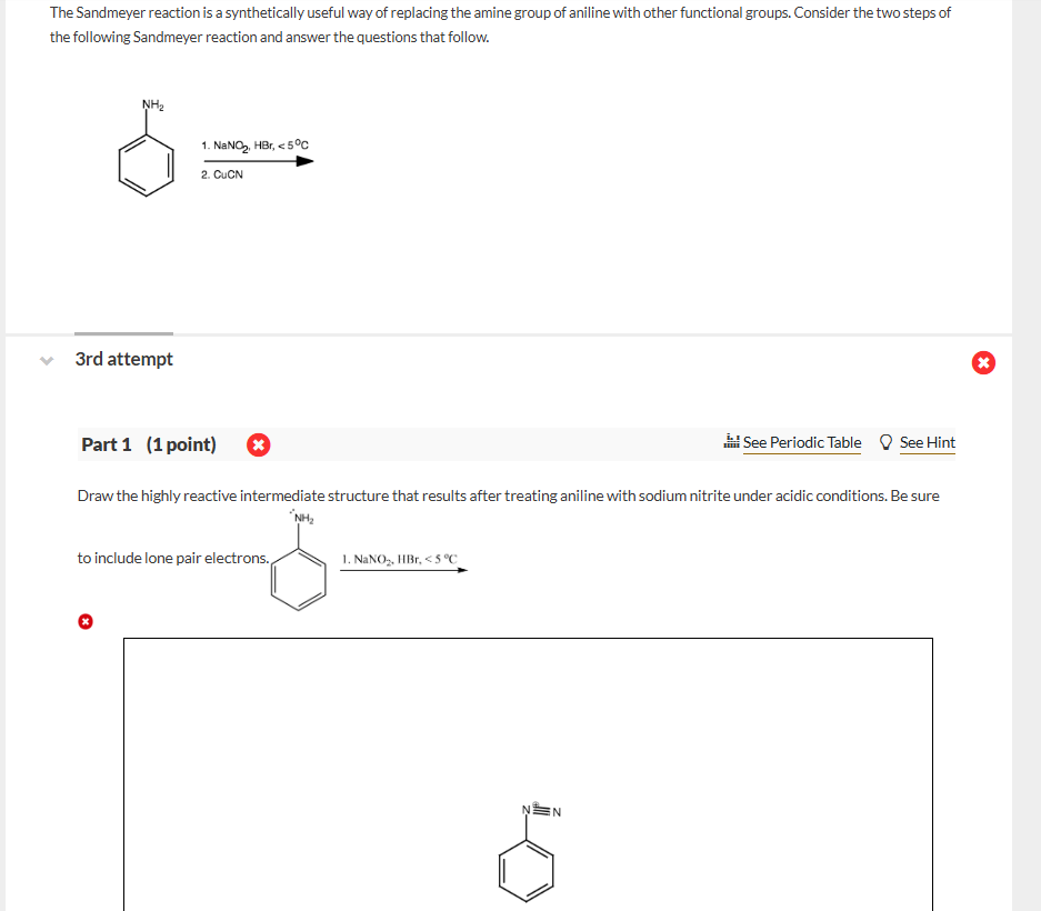Solved The Sandmeyer reaction is a synthetically useful way | Chegg.com