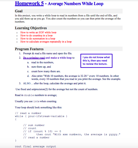 Solved Homework 5 Average Numbers While Loop Goal In This