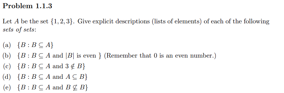 Solved Let A be the set {1,2,3}. Give explicit descriptions | Chegg.com