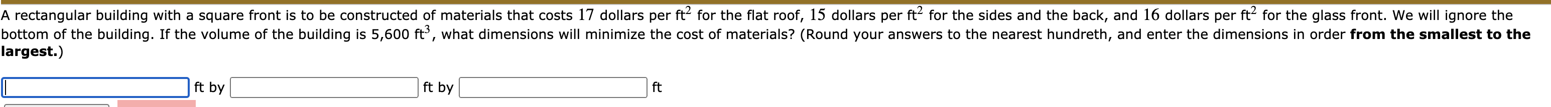 Solved A rectangular building with a square front is to be | Chegg.com