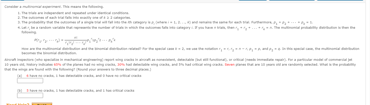 Solved Consider a multinomial experiment. This means the | Chegg.com