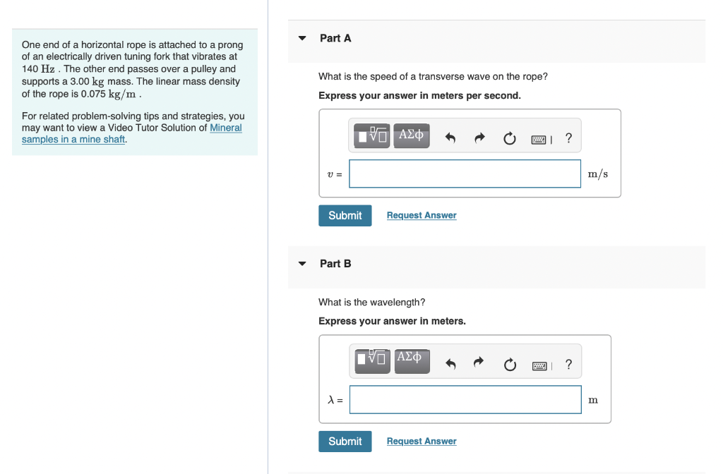 Solved One end of a horizontal rope is attached to a prong | Chegg.com