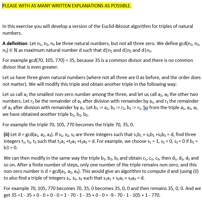 PLEASE WITH AS MANY WRITTEN EXPLANATIONS AS POSSIBLE. | Chegg.com