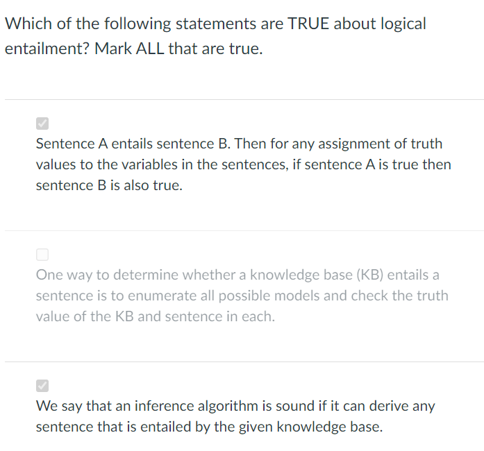 Solved Which of the following statements are TRUE about | Chegg.com
