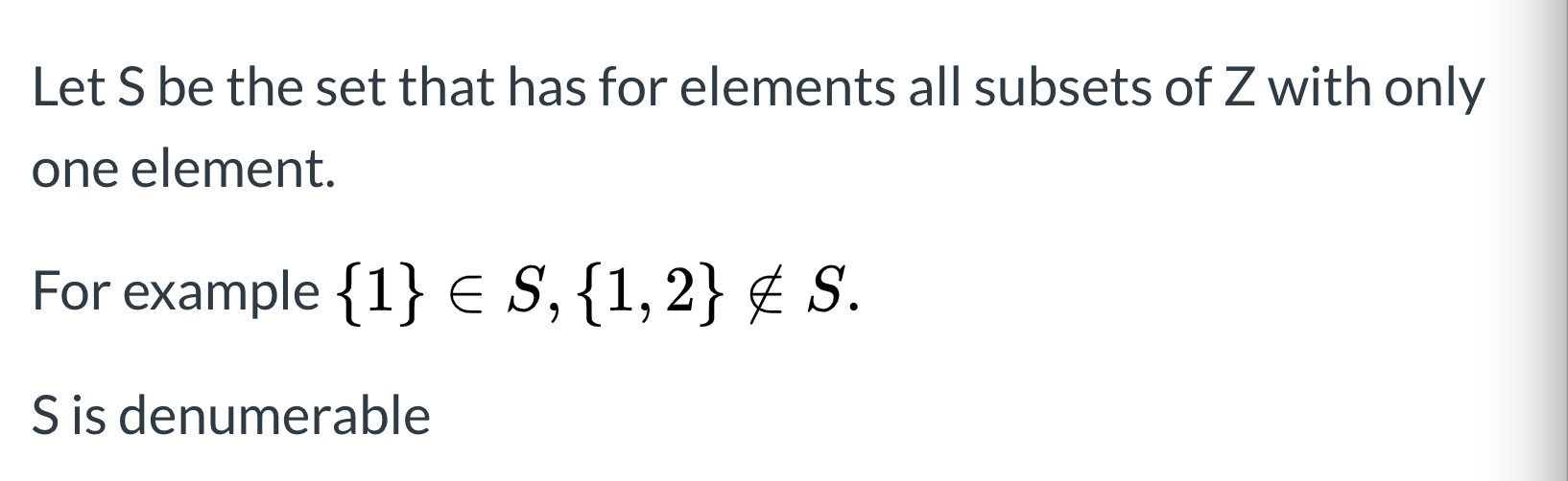 Solved Let S be the set that has for elements all subsets of | Chegg.com