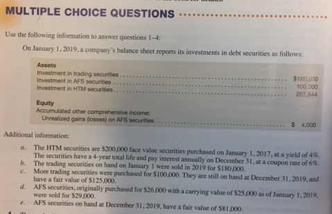 Solved Use the following information to answer questions | Chegg.com