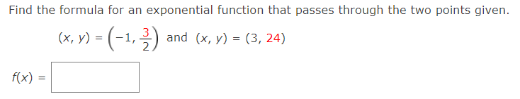 Solved Write an exponential function y = abx for a graph | Chegg.com