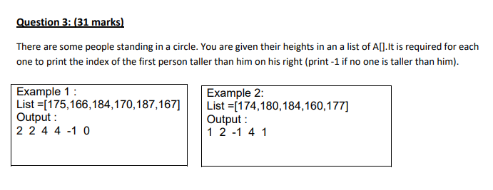 Solved Question 3: (31 marks) There are some people standing | Chegg.com