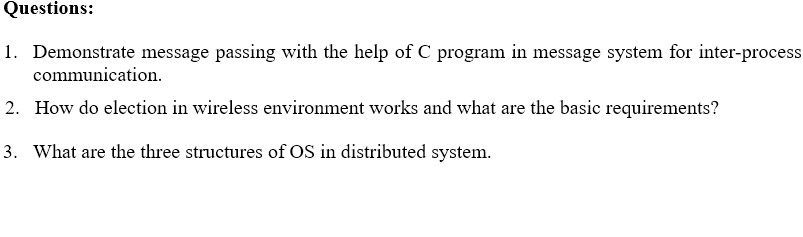 Solved 1. Demonstrate message passing with the help of C | Chegg.com