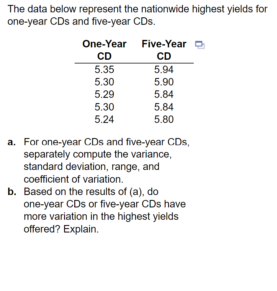 Solved The data below represent the nationwide highest | Chegg.com