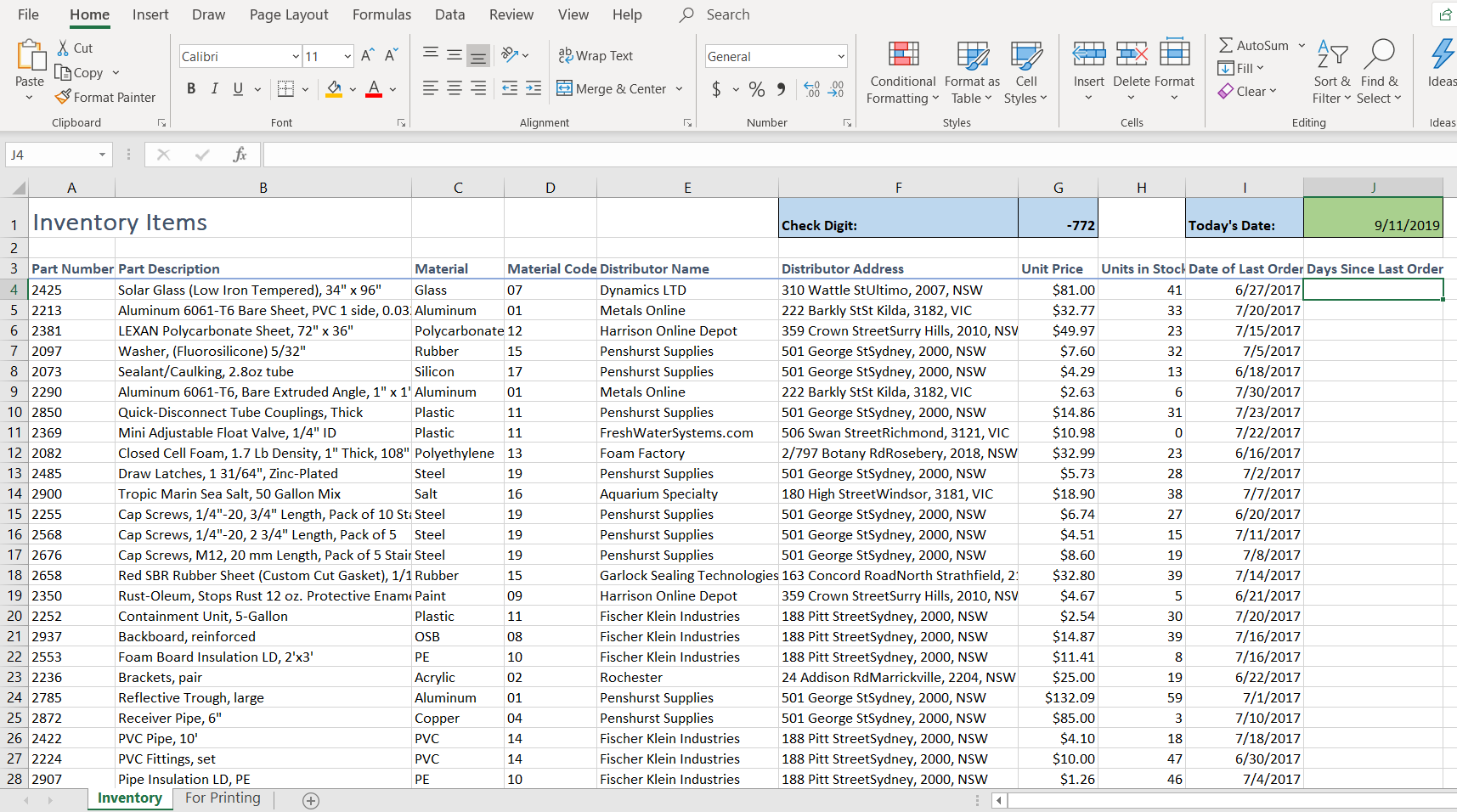 Solved QUESTION 2 In J4 calculate the number of days since | Chegg.com