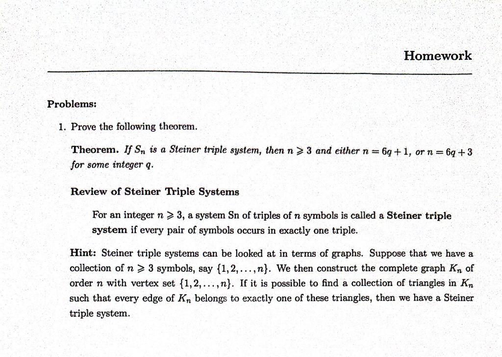 Solved 1. Prove the following theorem. Theorem. If Sn is a | Chegg.com