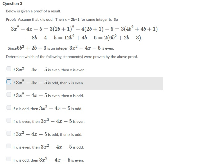 Solved Question 3 Below is given a proof of a result. Proof: | Chegg.com