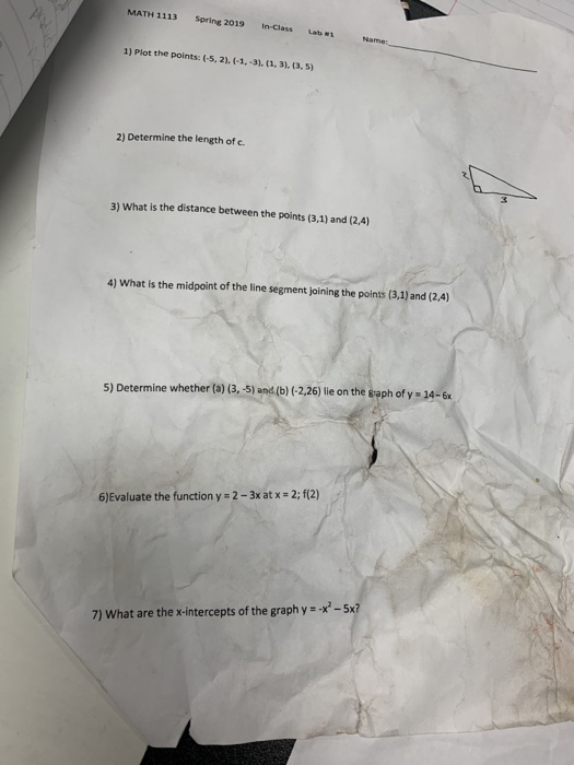 Solved 4 MATH 1113 Spring 2019 In-Class Lab In-Class Lab #1 | Chegg.com