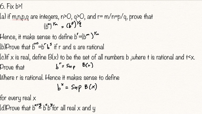 Solved Fix b > 1 (a) if m, n, p, q are integers, n > 0, q > | Chegg.com