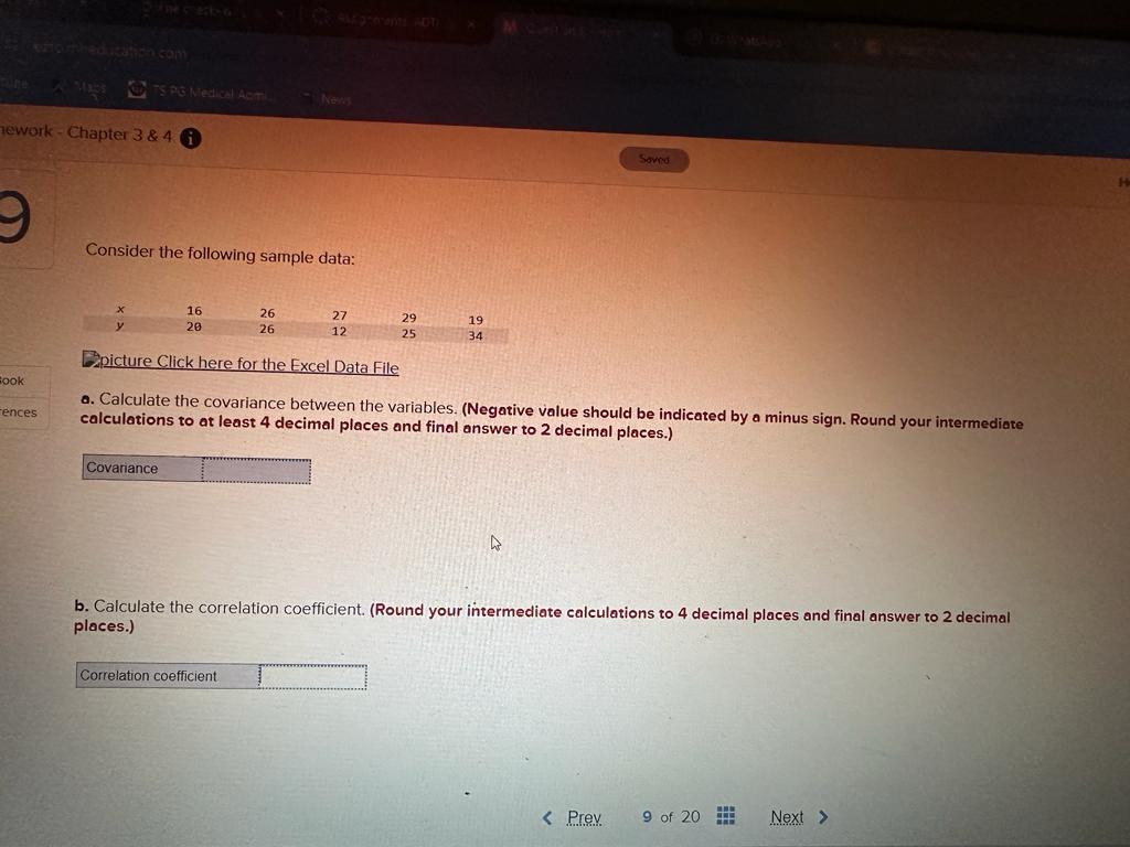 Solved Consider the following sample data:Fpicture Click | Chegg.com