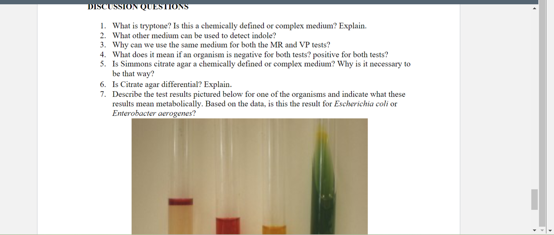 Solved 1. What is tryptone? Is this a chemically defined or | Chegg.com