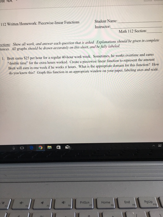 Solved Student Name: Instructor 112 Written Homework: | Chegg.com
