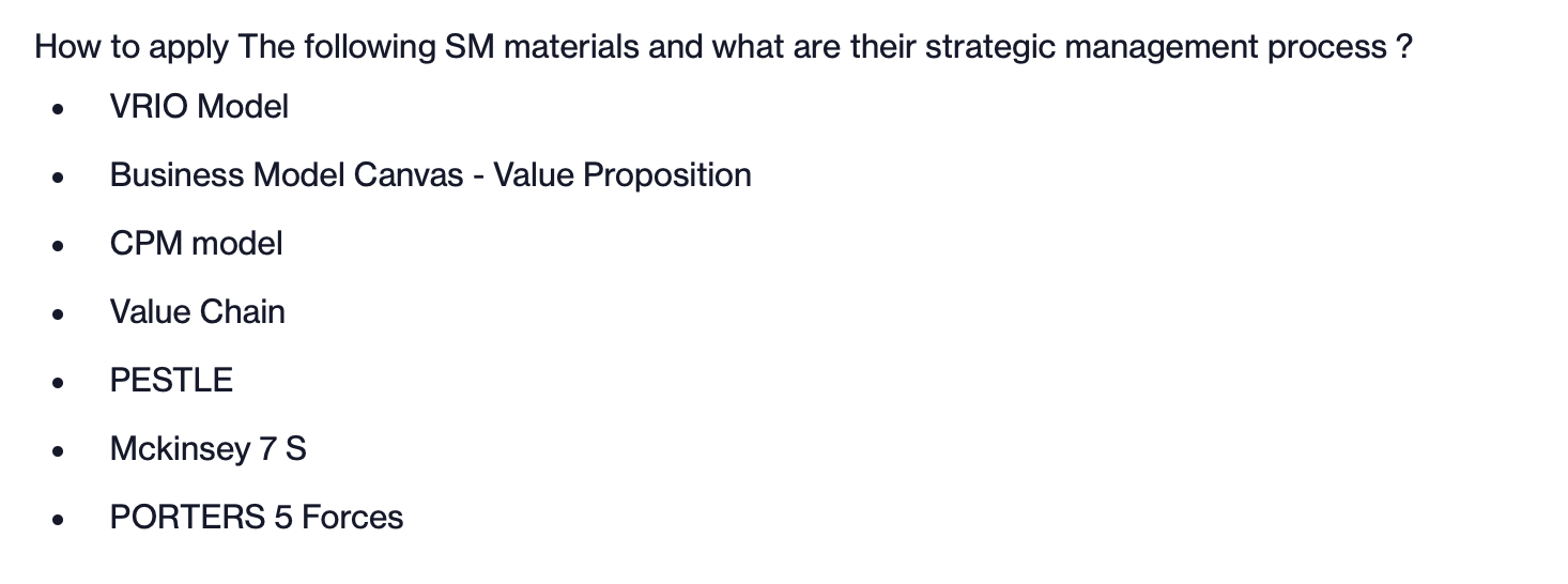 Solved How to apply The following SM materials and what are | Chegg.com