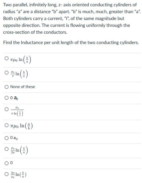 Solved Two parallel, infinitely long, z-axis oriented | Chegg.com