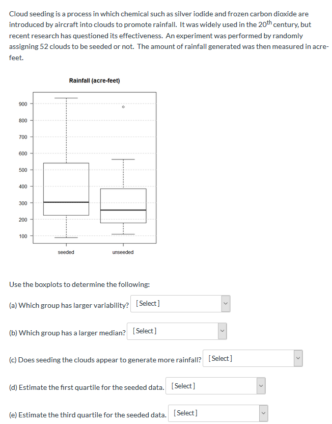 Solved Cloud seeding is a process in which chemical such as | Chegg.com