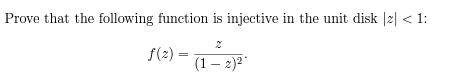 Solved Prove that the following function is injective in the | Chegg.com