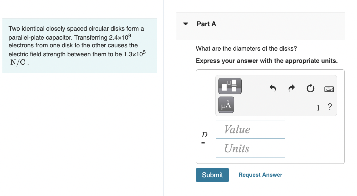 Solved Part A Two identical closely spaced circular disks | Chegg.com