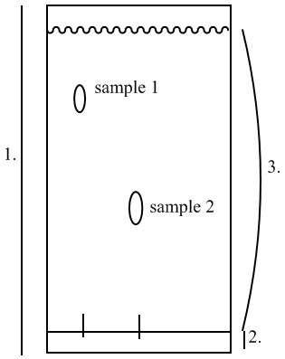 Solved Use values below to determine the Rf values for the | Chegg.com