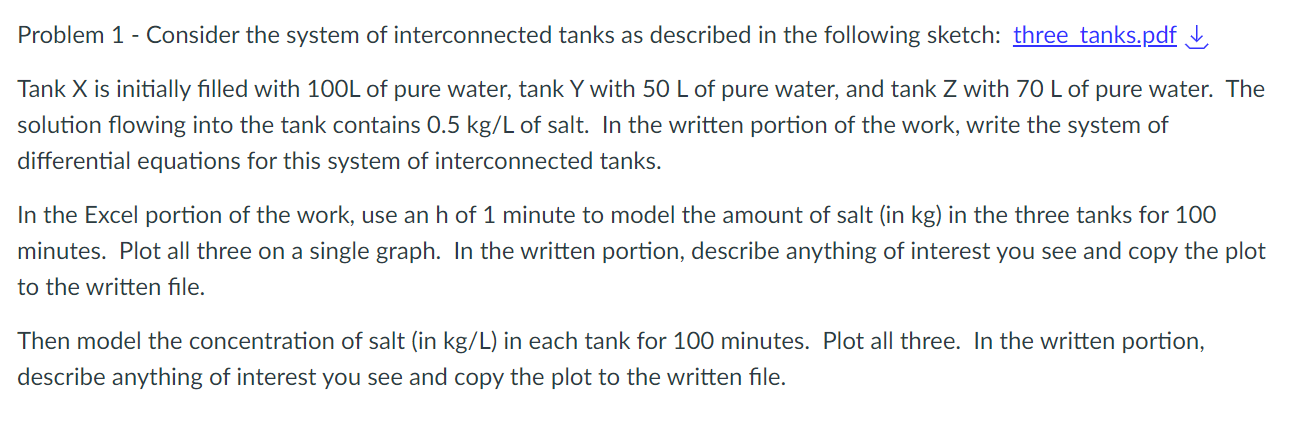 Solved Problem 1 - Consider the system of interconnected | Chegg.com